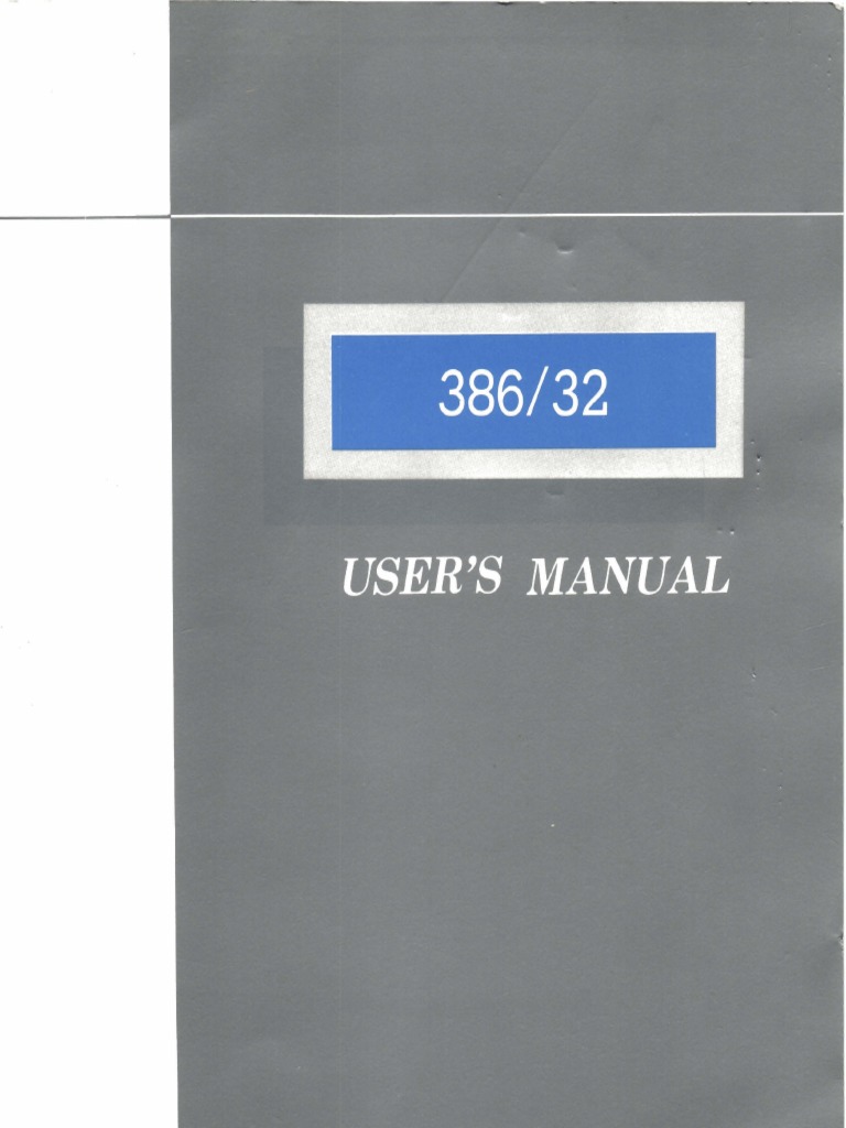 ECS-386 - 32 System Board - Users Manual | PDF