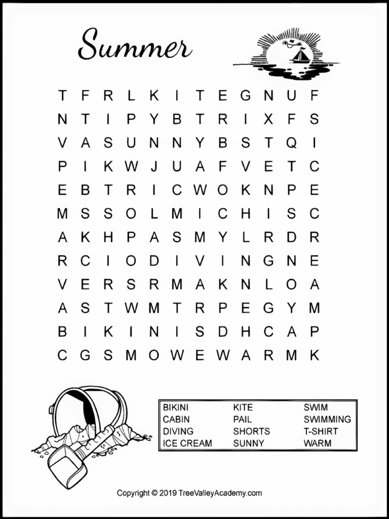 Summer Sopa de Letras | PDF