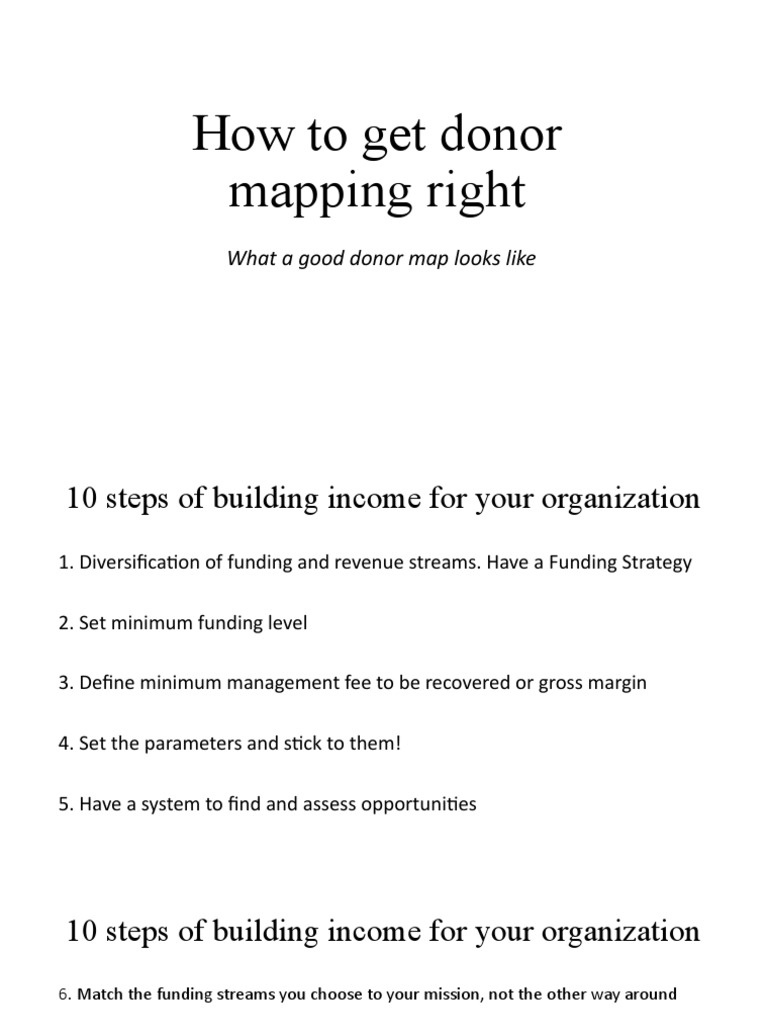 Effective Donor Mapping Strategies | PDF | Communication | Business