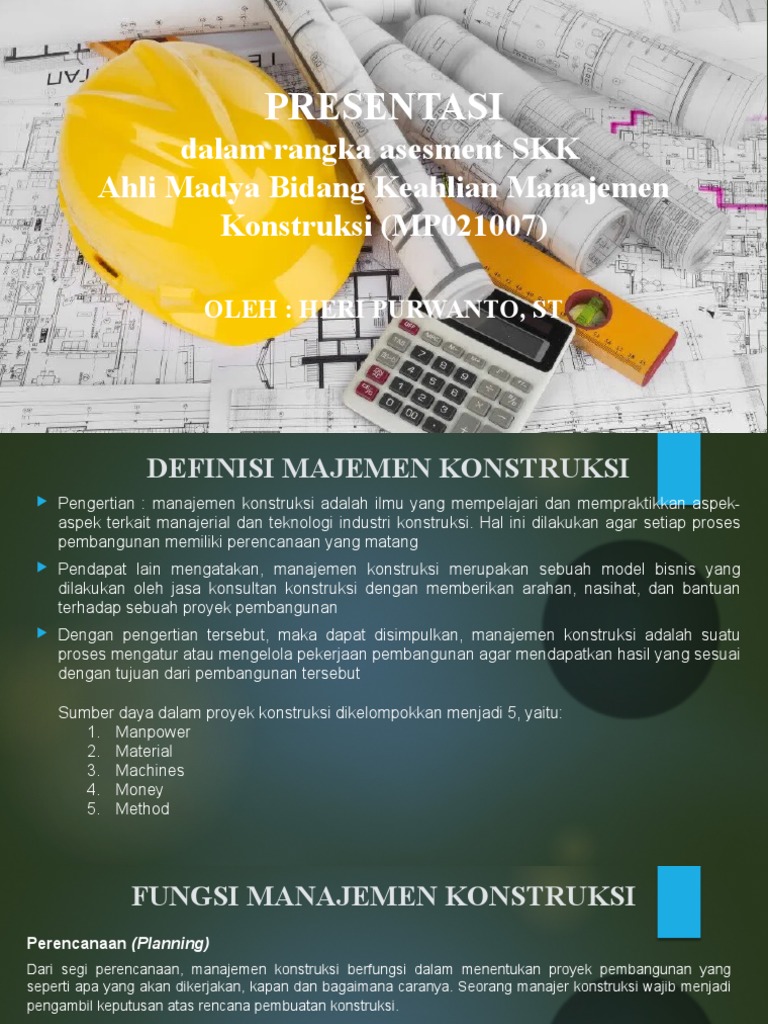 Presentasi Asesment SKK MK Heri Purwanto - PPTX - 1672795620 | PDF | Seni