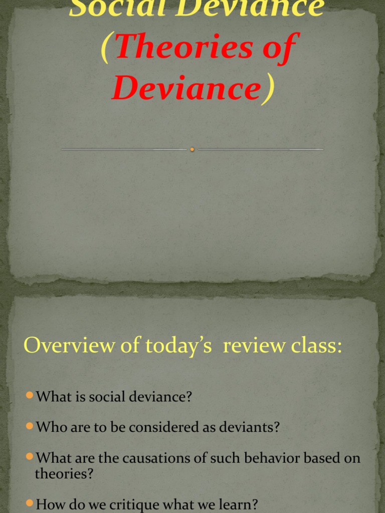 Deviancy in Human Behavior | PDF | Deviance (Sociology) | Power (Social ...