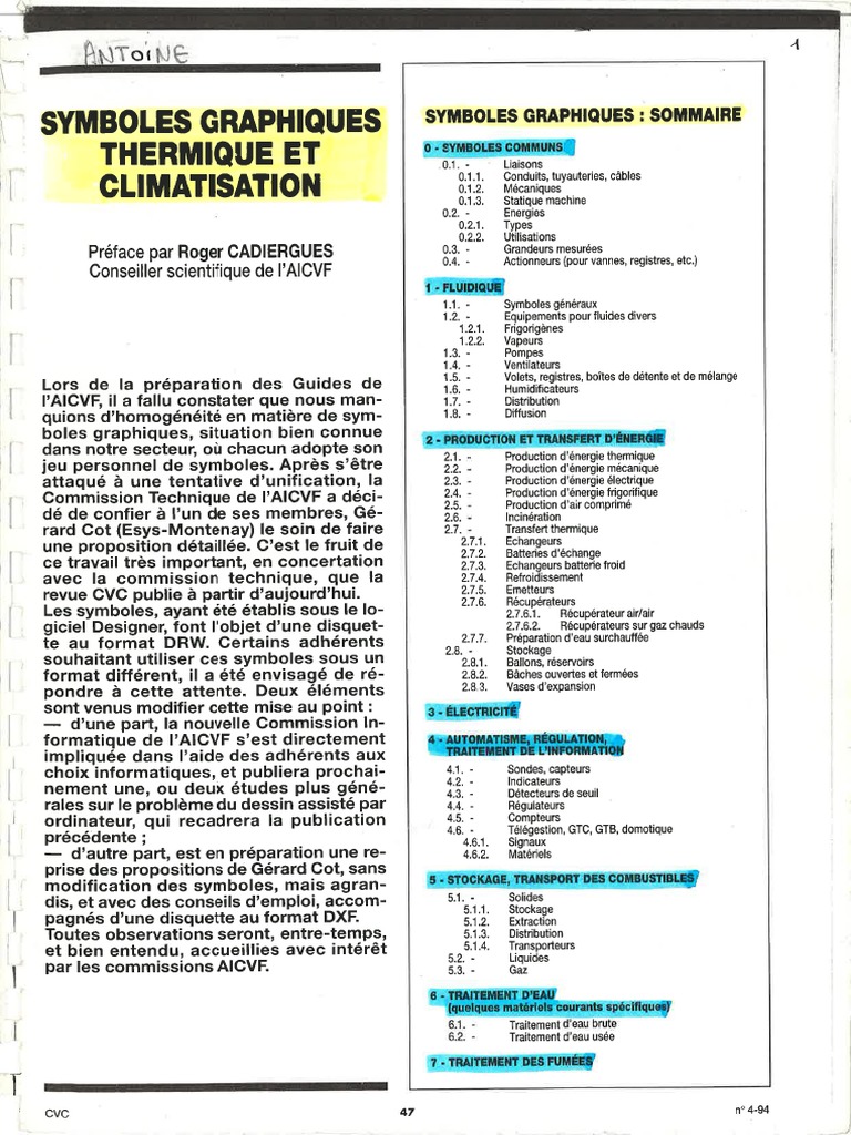 Légende AICVF Et Détail CVC | PDF