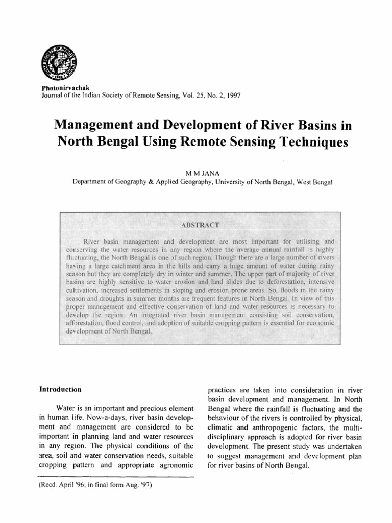 Management and Development of River Basins in | PDF