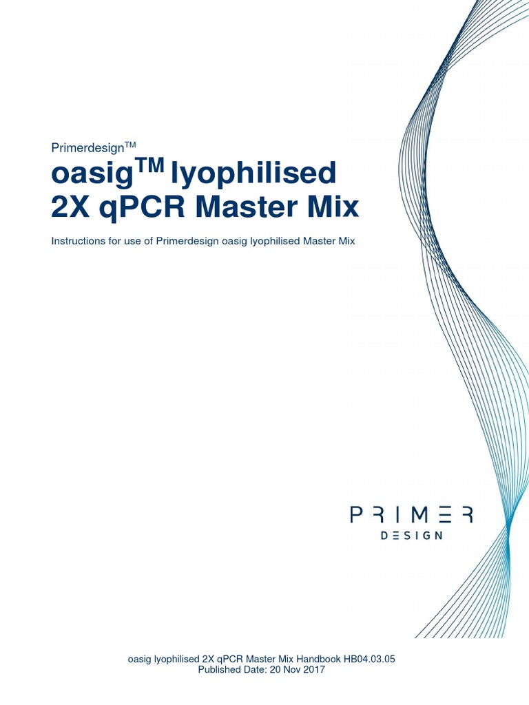 Oasig Lyophilised QPCR Master Mix Handbook | PDF