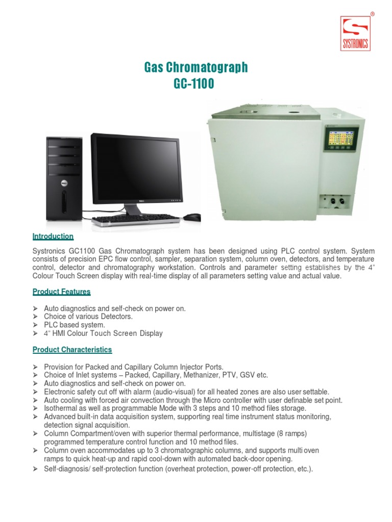 GC - 1100 | PDF | Chromatography | Gas Chromatography
