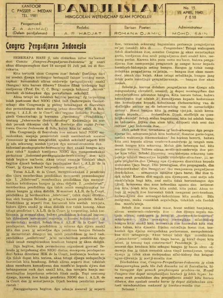 Pandji Islam TH 1940 No 15 - 001 | PDF
