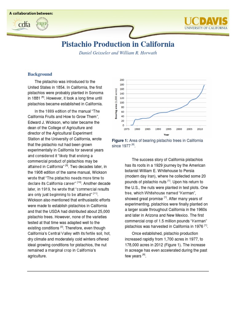 California Pistachio Production History | PDF | California | Agriculture