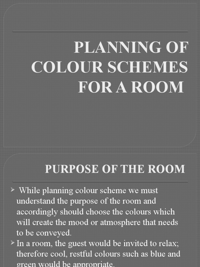 Colour Schemes for Room Design | PDF | Color | Artistic Techniques
