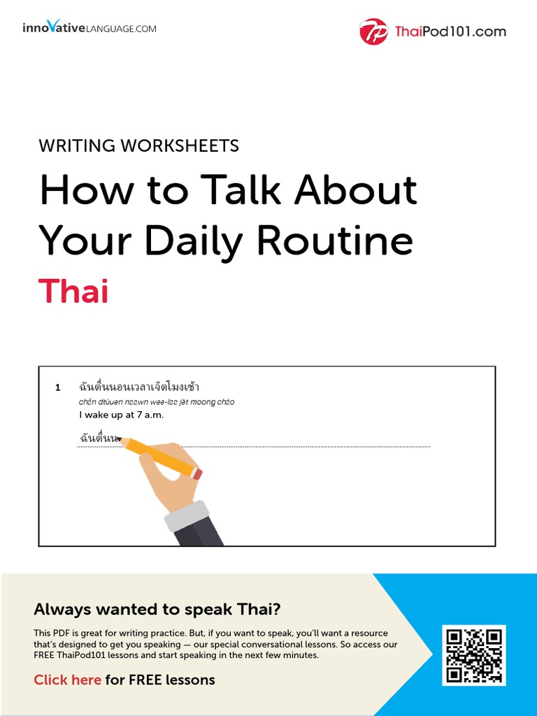 How To Talk About Your Daily Routine in Thai | PDF