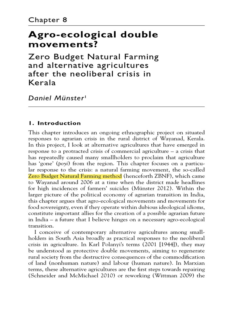 Münster, D. - Agro-Ecological Double Movements | PDF | Agriculture | Organic Farming