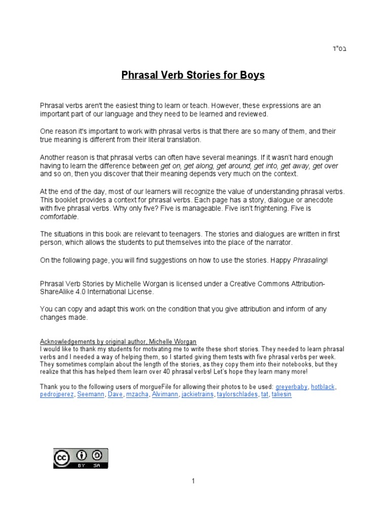 Phrasal Verb Stories Boys1 | PDF | Bus