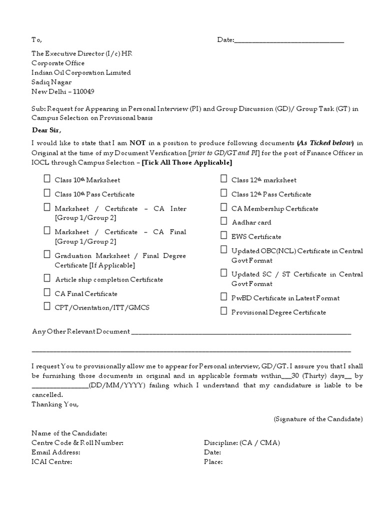 Undertaking Format - CA | Download Free PDF | Government Of India | Government