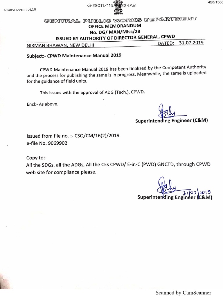 CPWD Maintenance Manual 2019 | PDF | Storm Drain