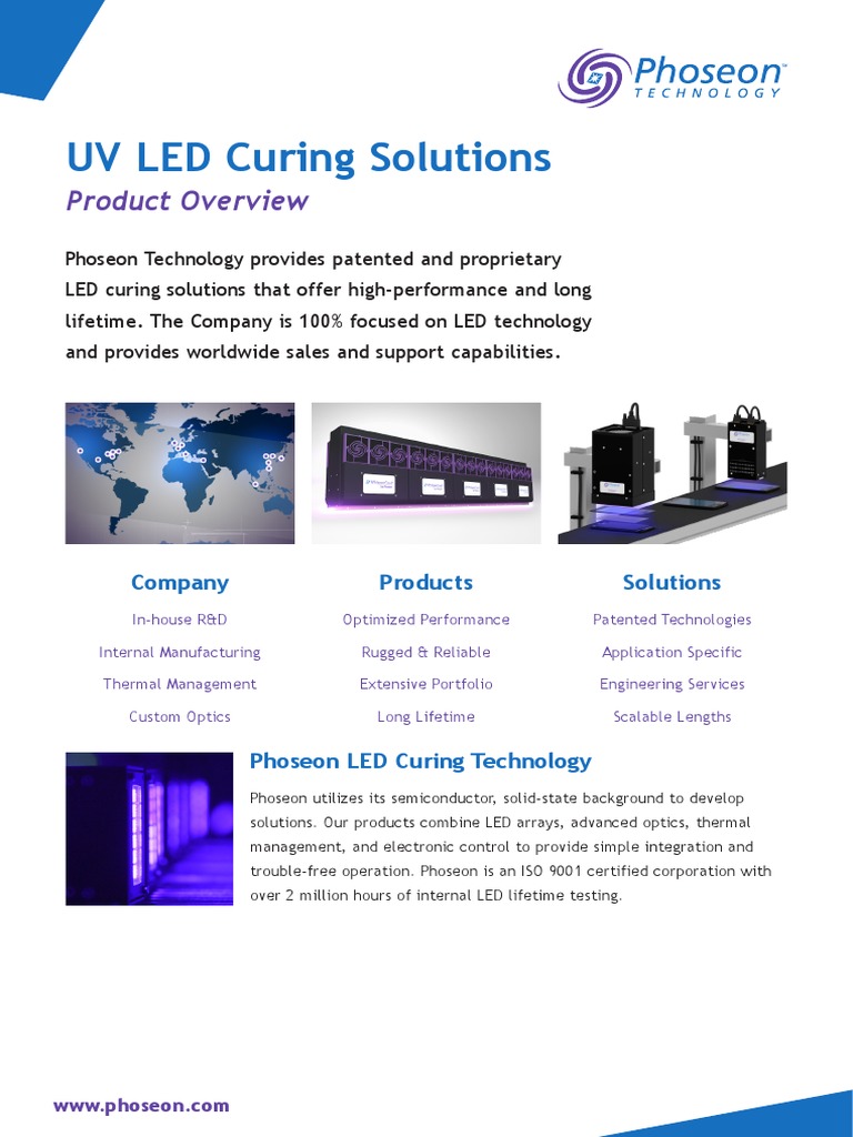 Products LED Phoseon | PDF | Ultraviolet | Light Emitting Diode