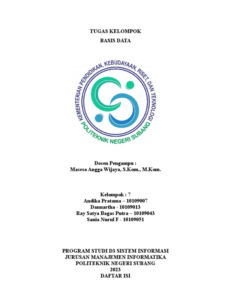 Tugas Kelompok Basis Data | PDF | Seni | Komputer