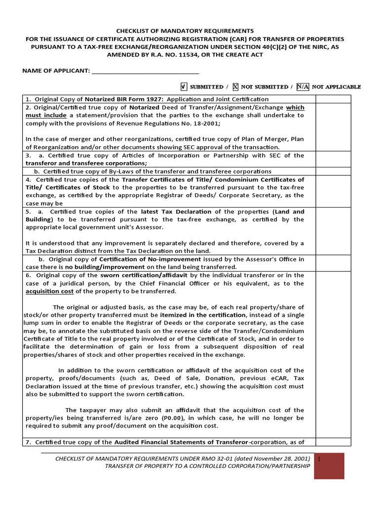 S40 Checklist Annex B | PDF | Stocks | Notary Public