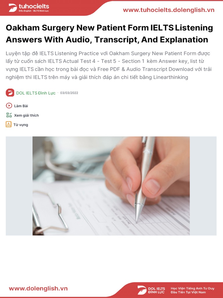 Oakham Surgery New Patient Form | PDF | Public Services | Medicine