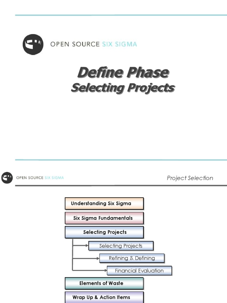 Six Sigma Project Selection Guide | PDF | Performance Indicator | Six Sigma