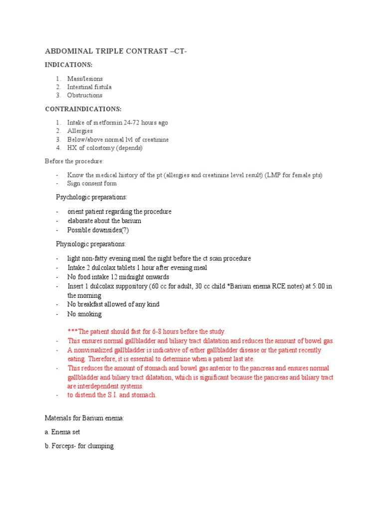 Abdominal Triple Contrast CT Guide | PDF | Gallbladder | Large Intestine