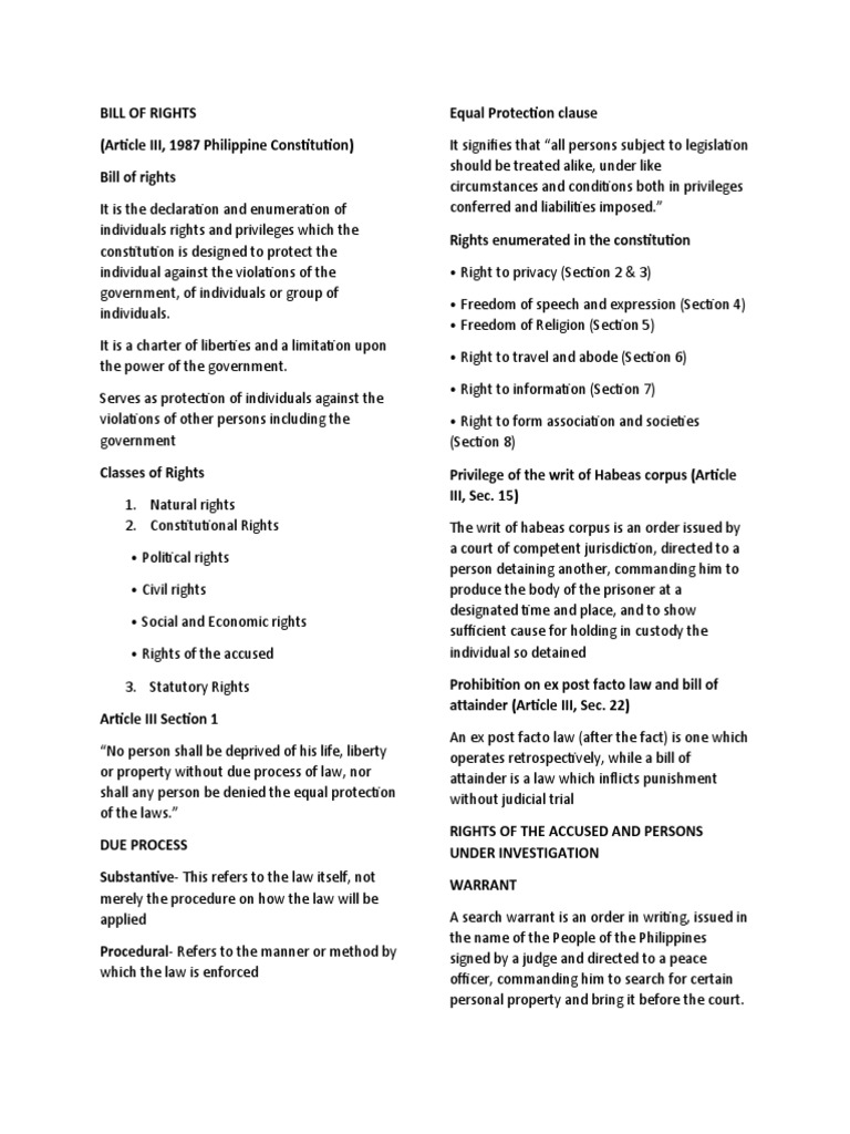 Bill of Rights | PDF