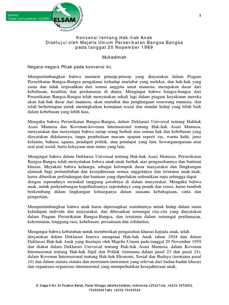 Konvensi Tentang Hak Hak Anak | PDF