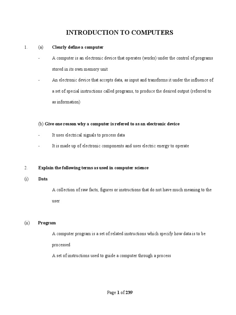 Computer Studies | PDF | Computer Data Storage | Random Access Memory