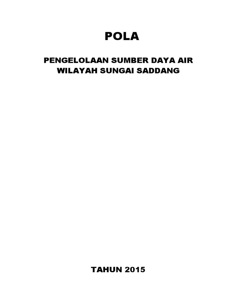 2015 - Pola PSDA WS Saddang | PDF