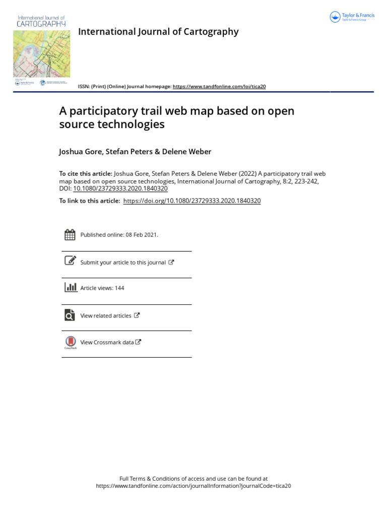 A Participatory Trail Web Map Based On Open Source Technologies | Download Free PDF | Usability ...