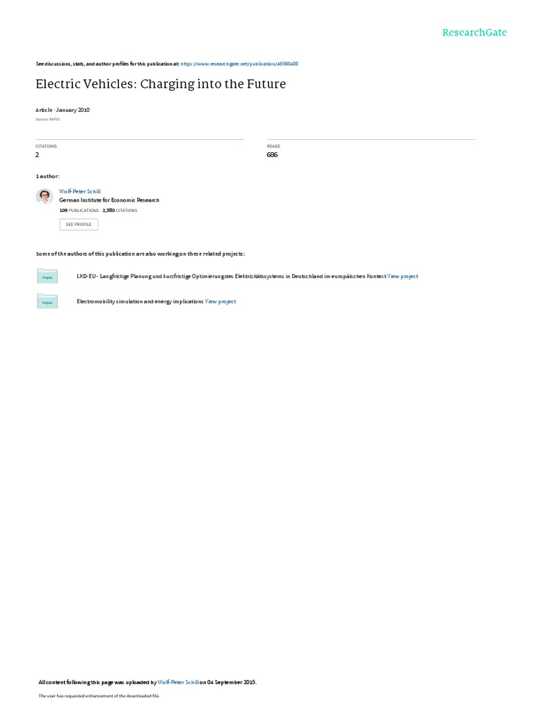 Electric Vehicles Charging Into The Future | PDF | Electric Vehicle ...