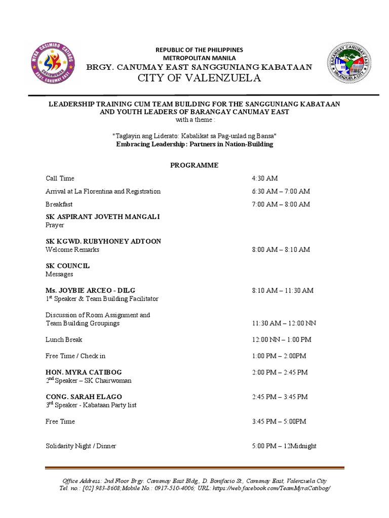 Program Team Building - Final Copy - SKC Myra | PDF