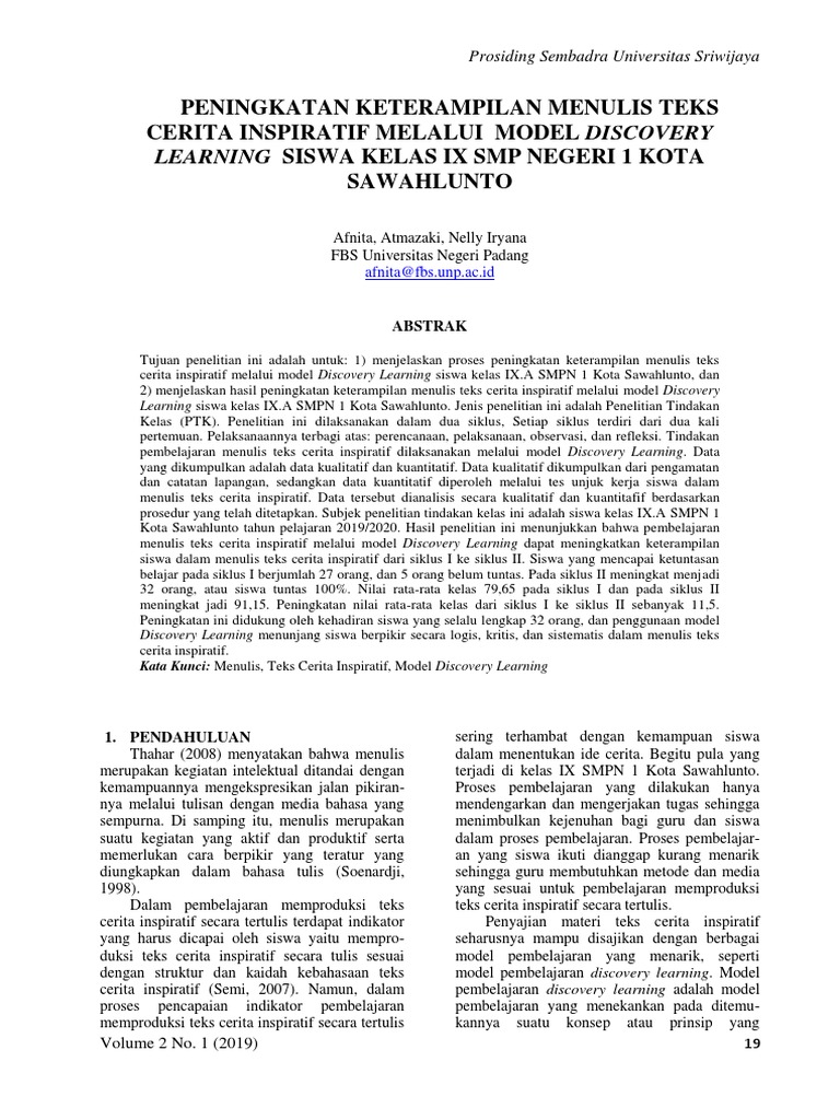 Contoh Artikel PTK | PDF