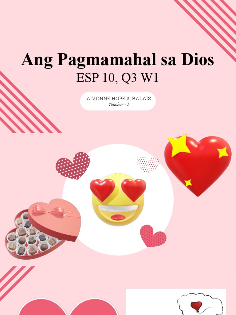 Ang Pagmamahal Sa Dios: ESP 10, Q3 W1 | PDF