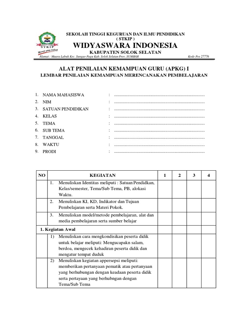 APKG 1 Dan APKG 2 PKM Mikro | PDF