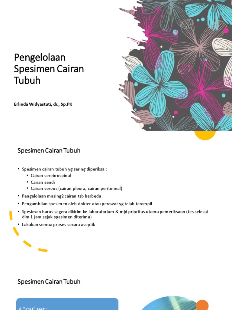 TM 8 Pengelolaan Spesimen Cairan Tubuh | PDF