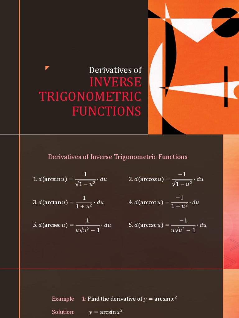 Lesson 11 Inverse Trigonometric Functions Pdf Classical Geometry