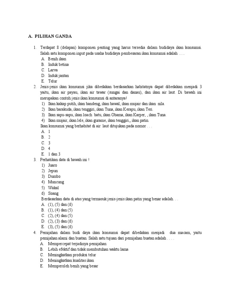 Soal Uas Pkwu Kelas Xi | PDF