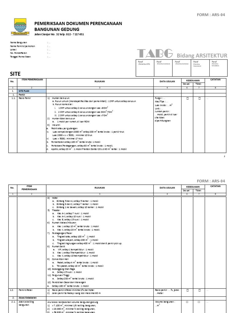 Pemeriksaan Bangunan ARS-04 | PDF