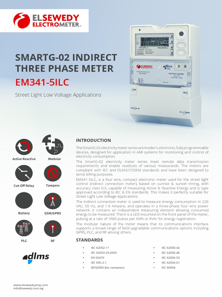 SmartG-02 Indirect Three-Phase Meter | PDF | Electric Power ...