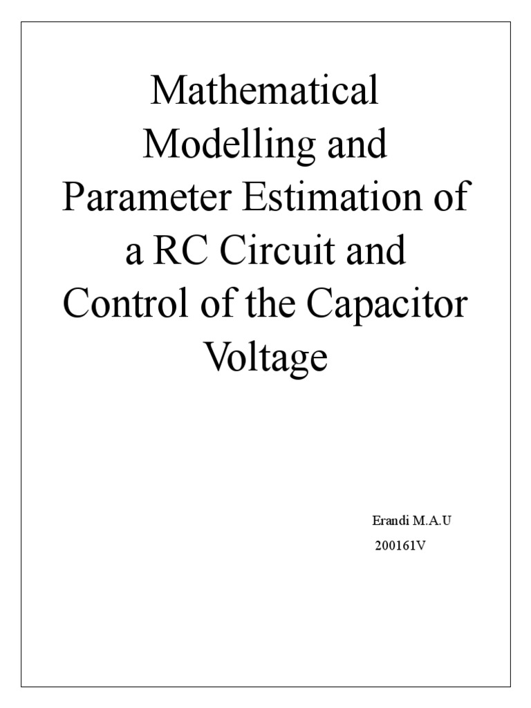 Mathematical Modeling and Parameter Estimation of A RC Circuit | PDF | Electromagnetism ...