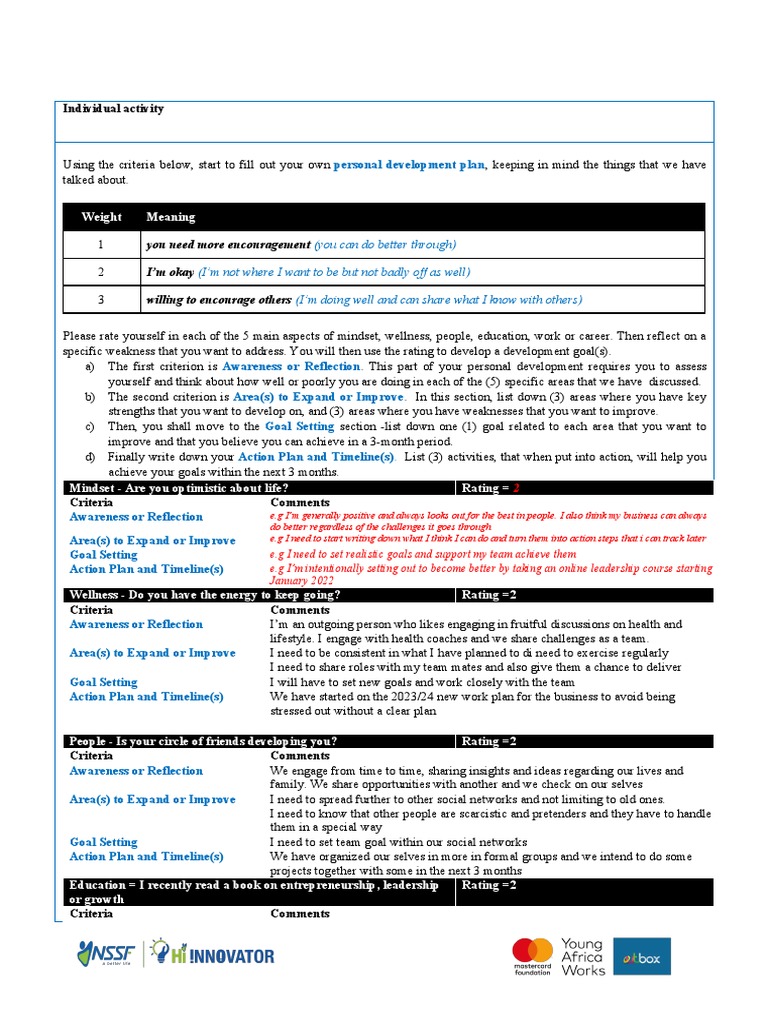 Module1Lesson1Worksheet 220306 124427 | PDF | Goal Setting | Goal