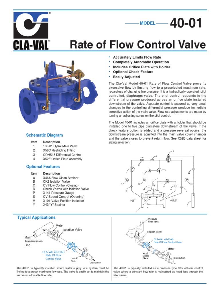 Rate of Flow Control Valve | PDF | Valve | Equipment