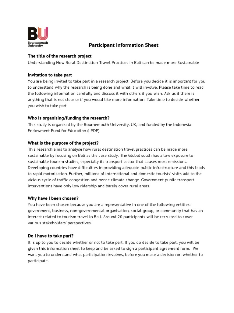 1B Participant Information Sheet Interview Stakeholders | PDF | Privacy ...