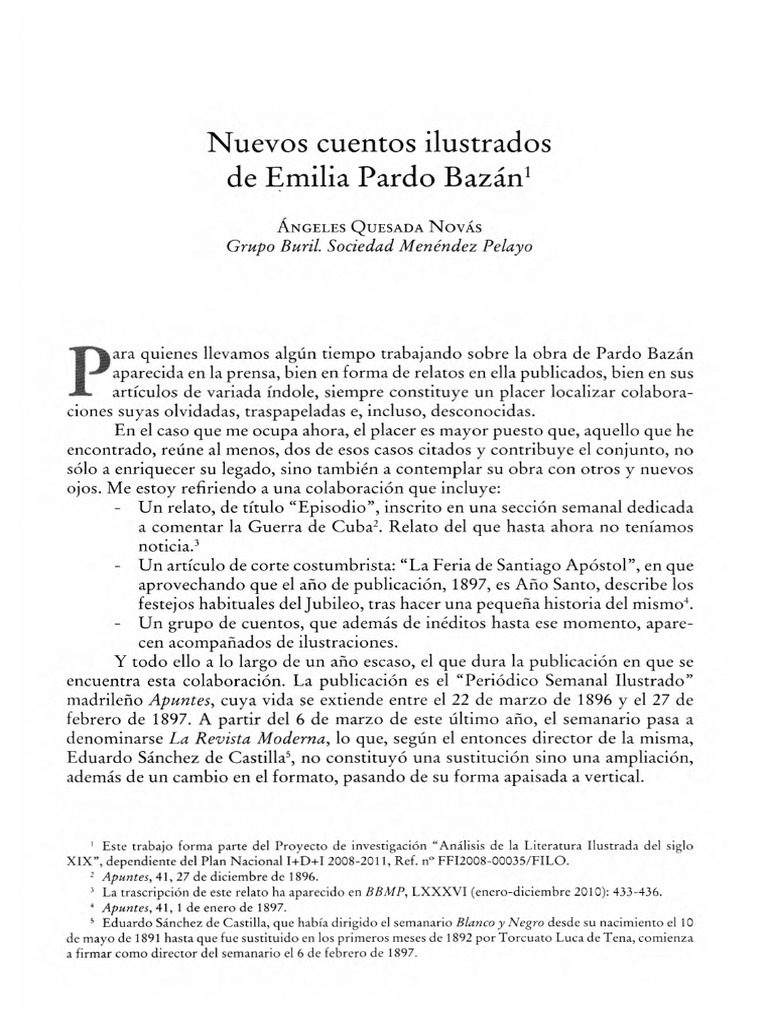 Nuevos Cuentos Ilustrados de Emilia Pardo Bazan | PDF