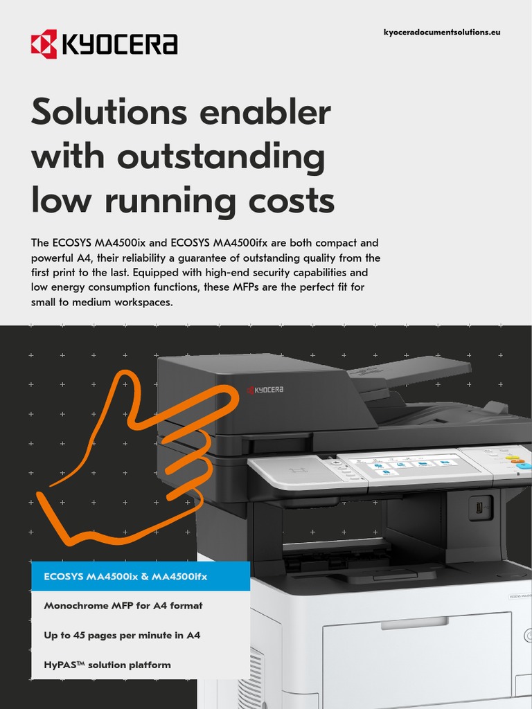 Datasheet ECOSYS MA4500ix & MA4500ifx | PDF | Printer (Computing) | Computing