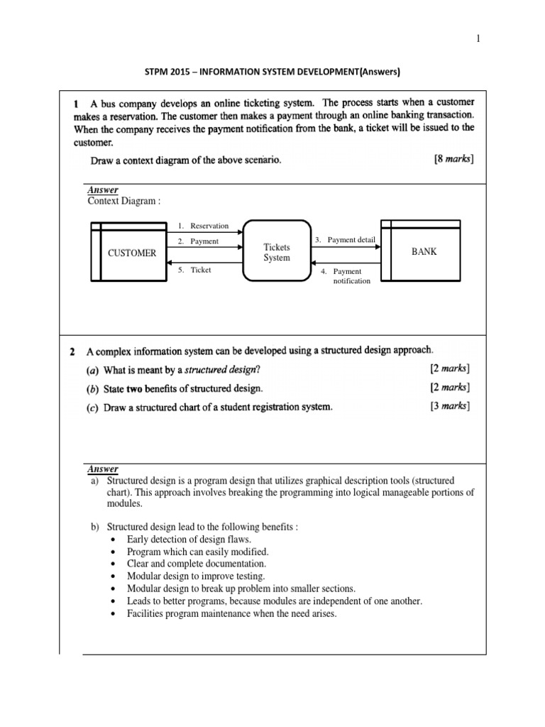 STPM 2015 - Information System Development (Answers) : Answer | PDF | Databases | Computing