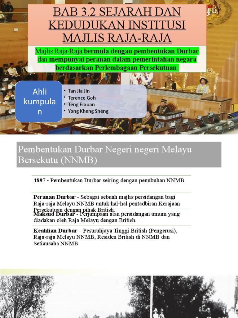 Bab 3.2 Sejarah Dan Kedudukan Institusi Majlis Raja-Raja | PDF