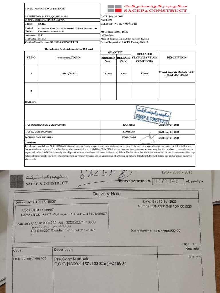 SACEP - RTCC - Delivery #0971348-03 | PDF