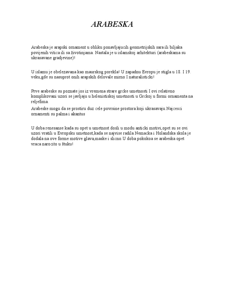 ARABESKA | PDF
