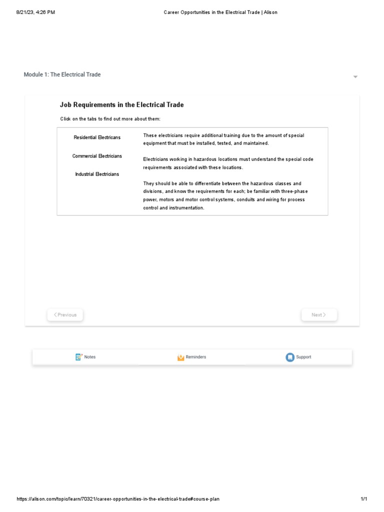 Electrical Trade Career Guide | PDF