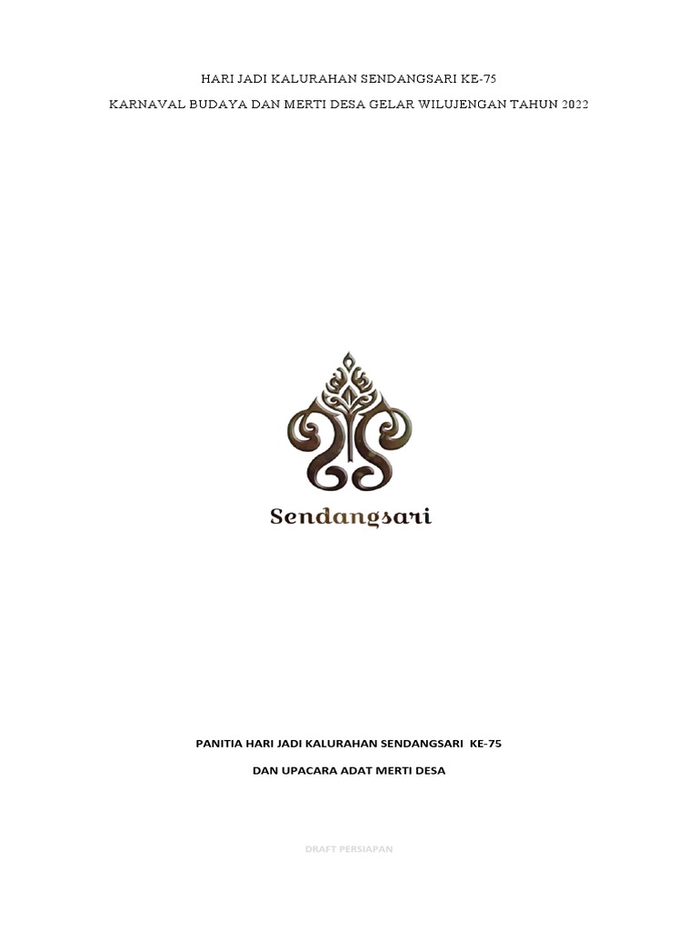 Draft Konsep - Persiapan Harijadi Dan Merti Desa | PDF